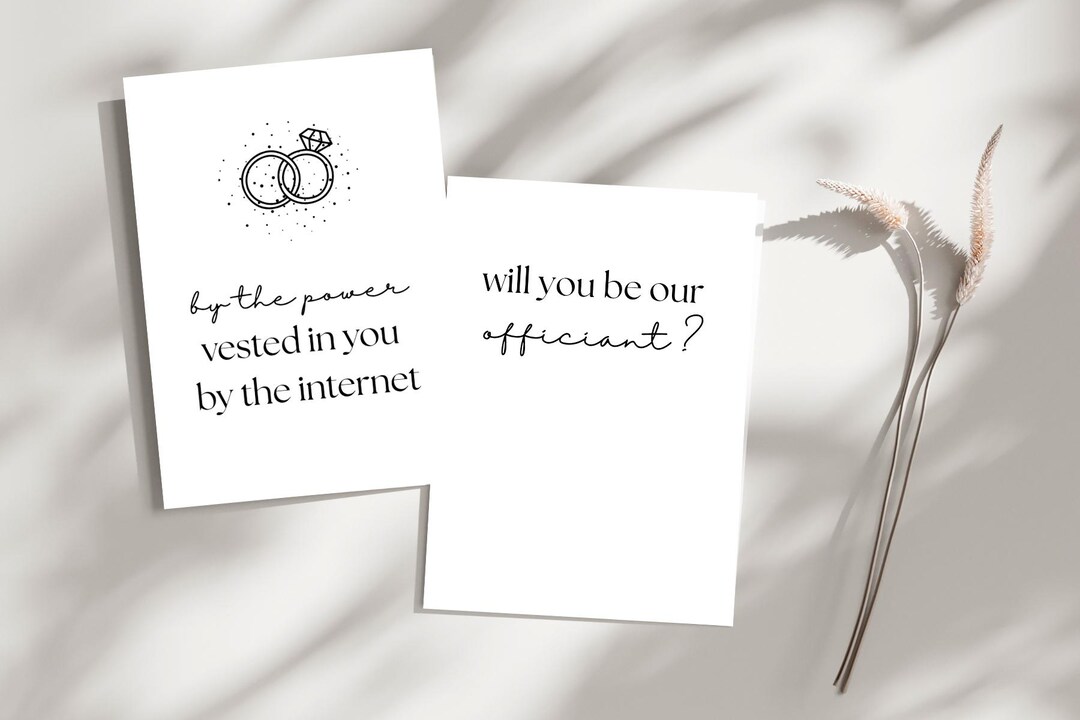 Officiant Proposal Card: Printable Wedding Ask (digital Download) - Etsy