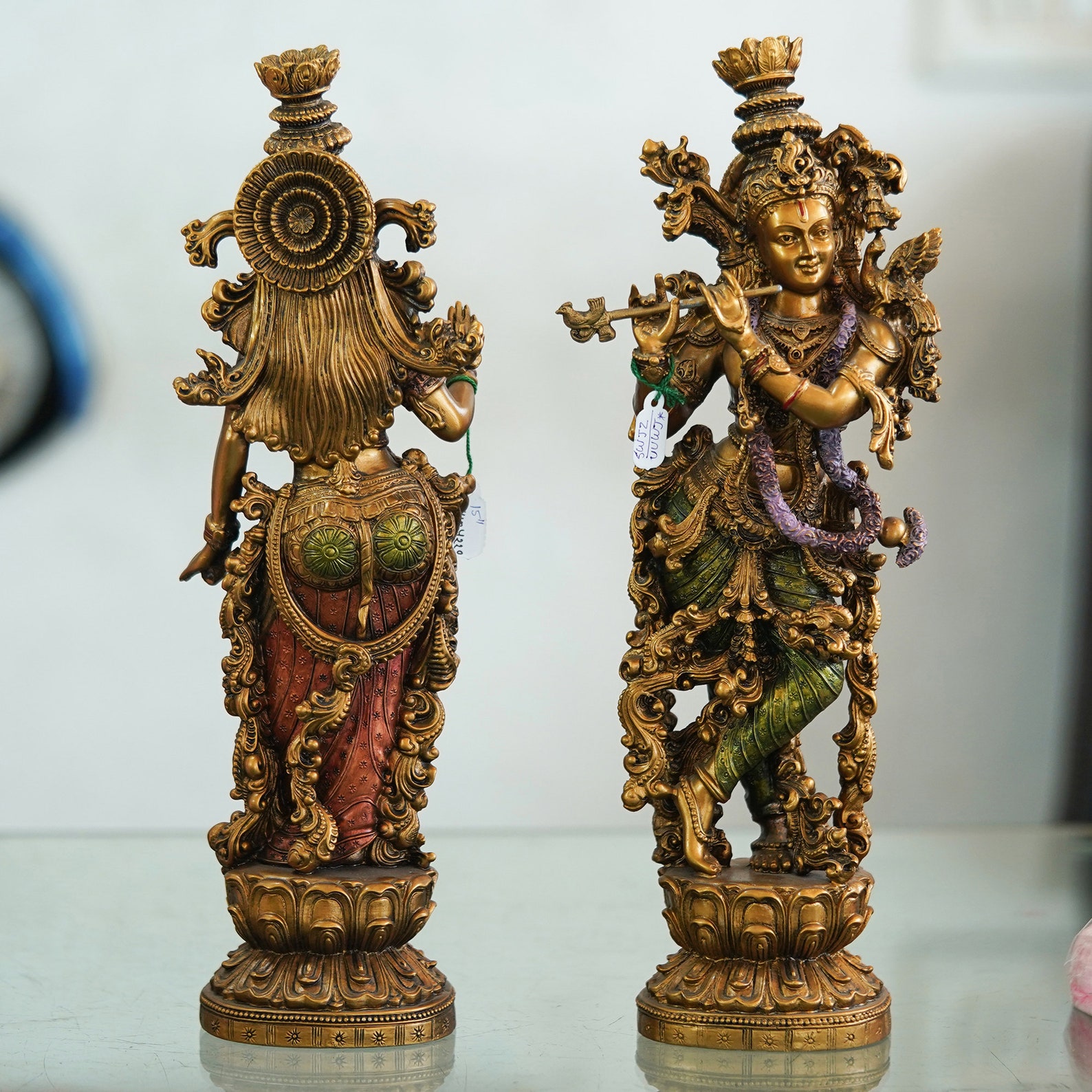 Resin Radha Krishna Statue Divine Love Sculpture Hindu Elegant Resin ...