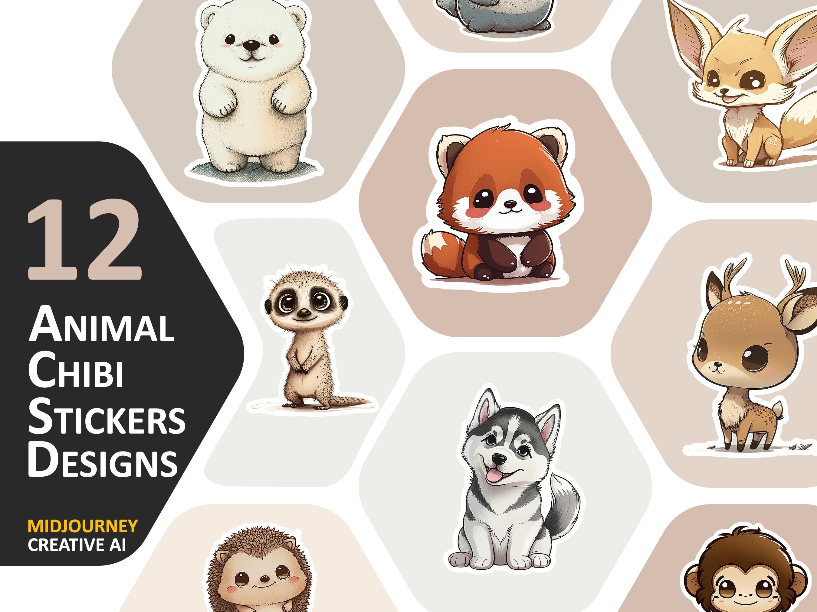 Animal Chibi Stencils