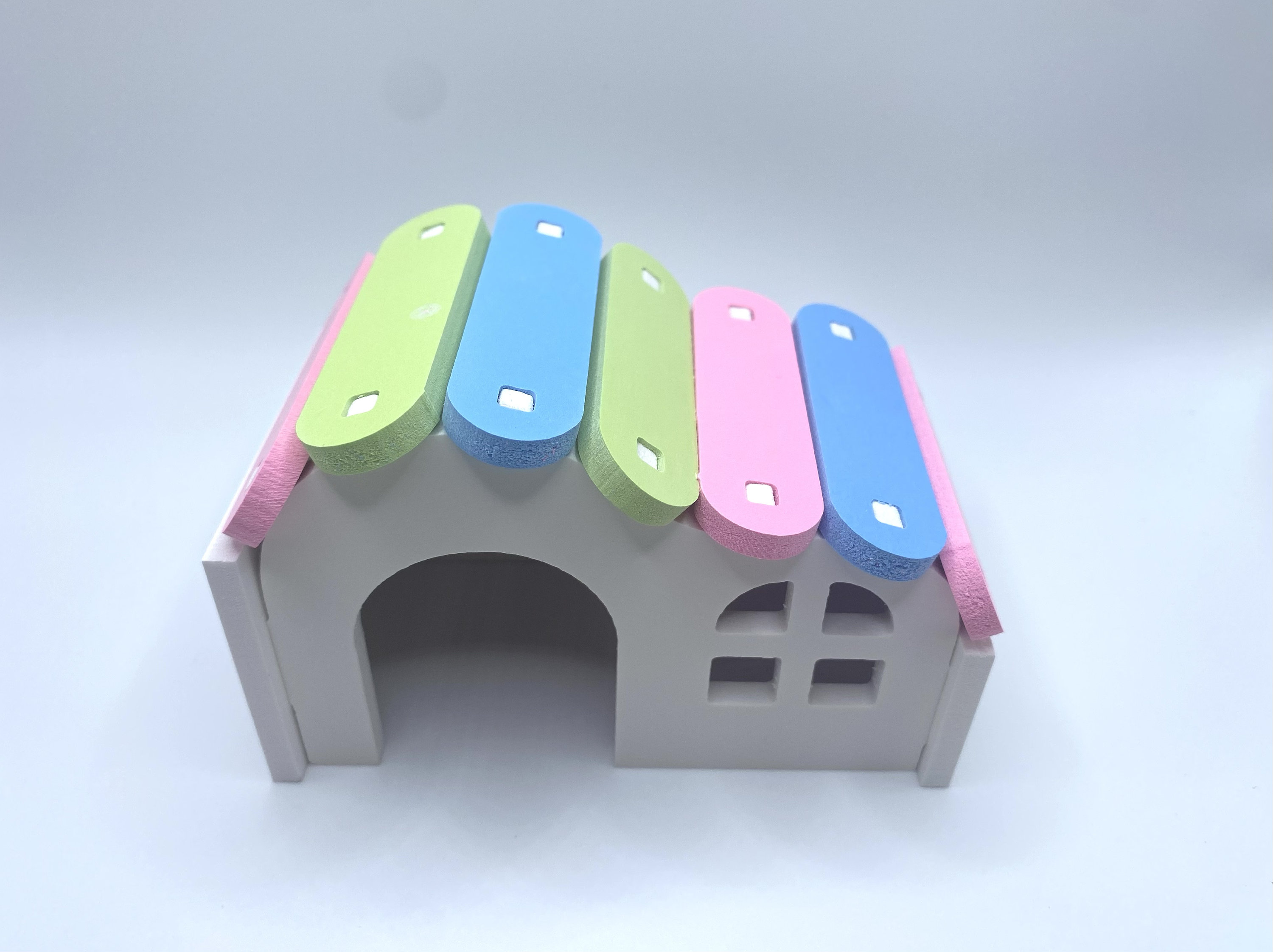 Handcrafted Rainbow Quail Mini House / Hamster Home: Cozy - Etsy