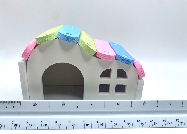 Handcrafted Rainbow Quail Mini House / Hamster Home: Cozy Country Club ...