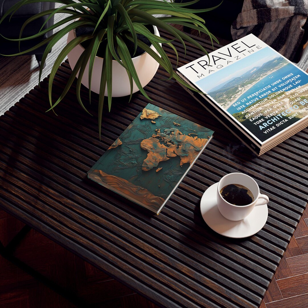 Burnished Atlas With Brass Detail Design Journal Notebook, Hardcover or ...