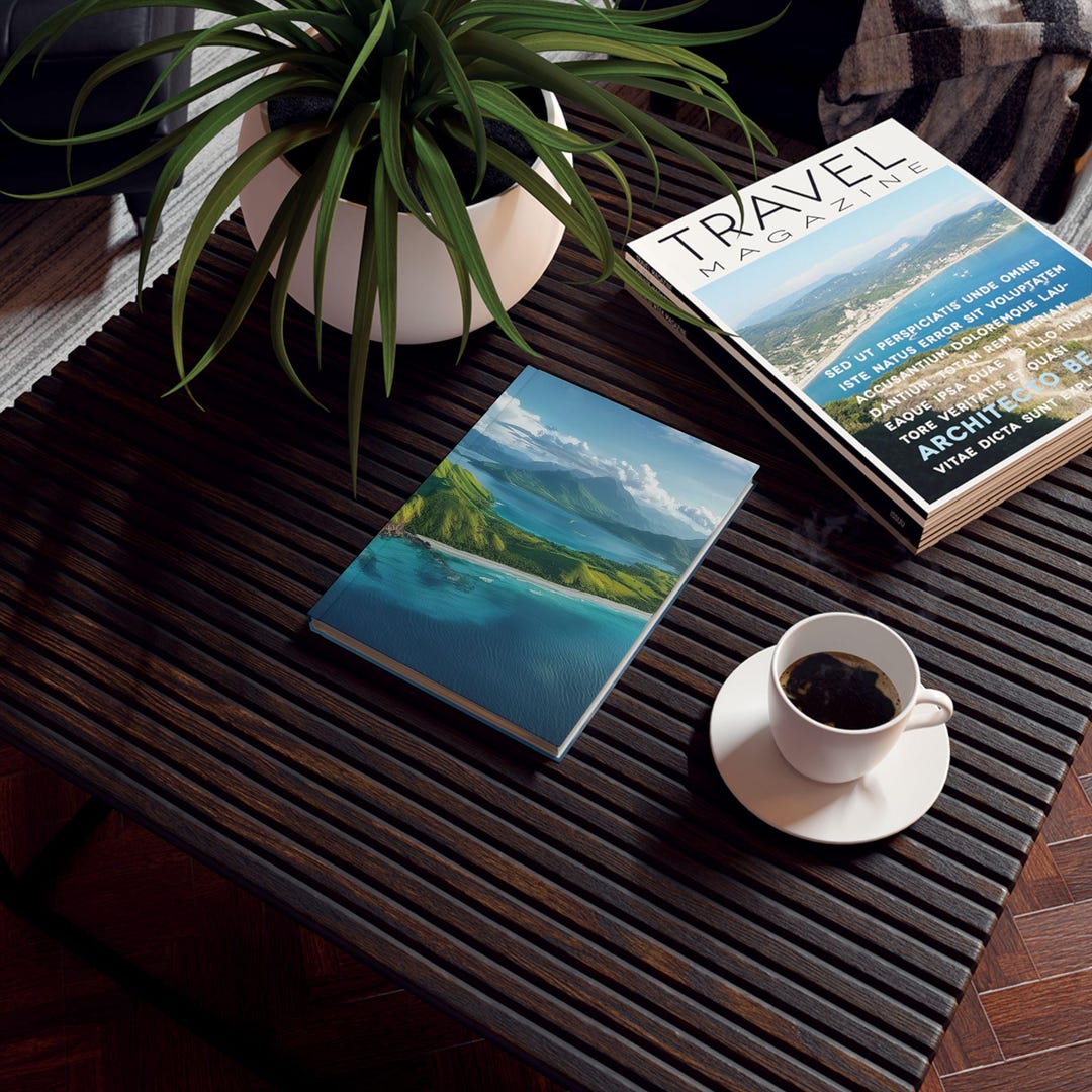 Curved Peninsula Blue Horizon Design Journal Notebook, Hardcover or ...