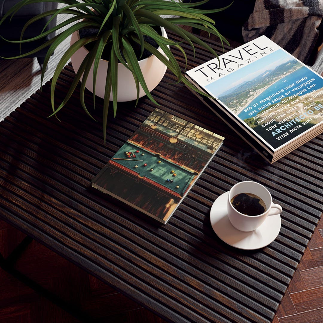Cozy Game Room in Sunlit Loft Design Journal Notebook, Hardcover or ...