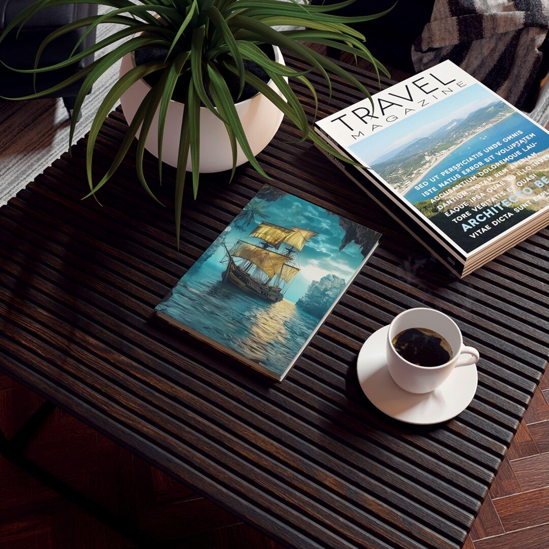 Hidden Cove With Turquoise Waters Design Journal Notebook, Hardcover or ...