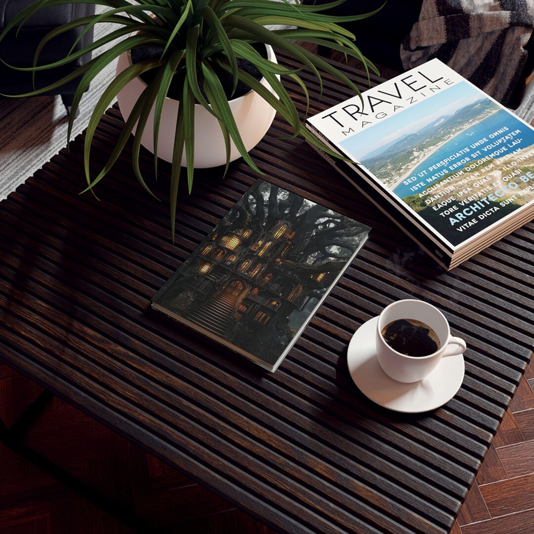 Treehouse With Floating Lanterns Design Journal Notebook, Hardcover or ...