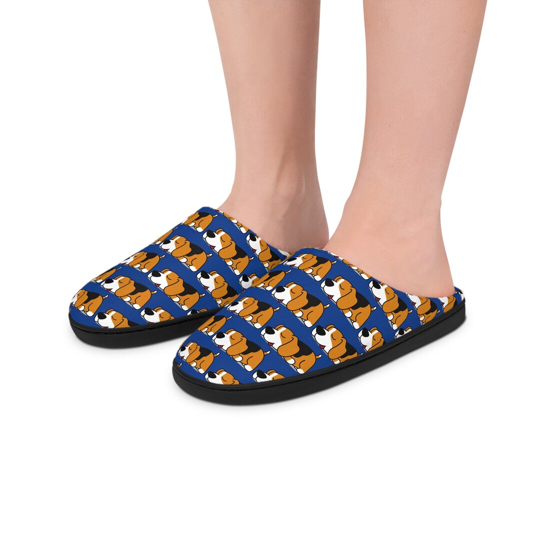 Lazy Beagle Men's Indoor Slippers - Navy Blue - Etsy