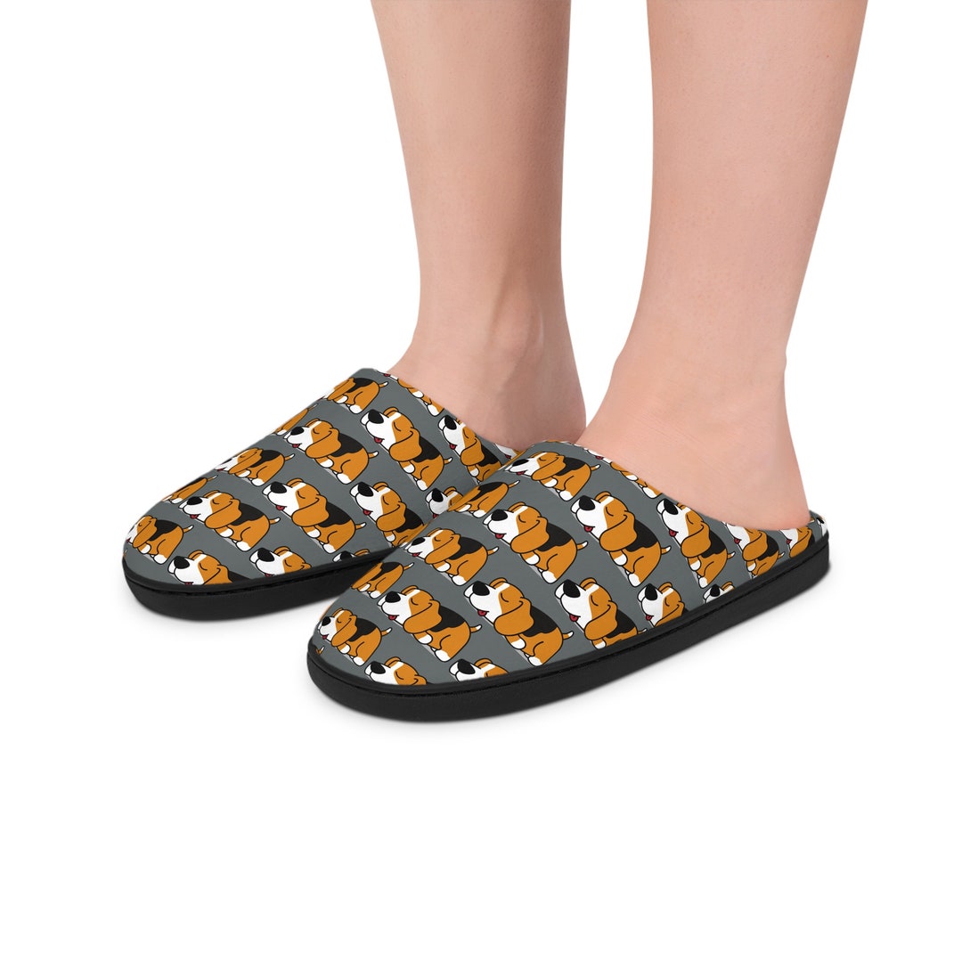 Lazy Beagle Men's Indoor Slippers - Grey - Etsy