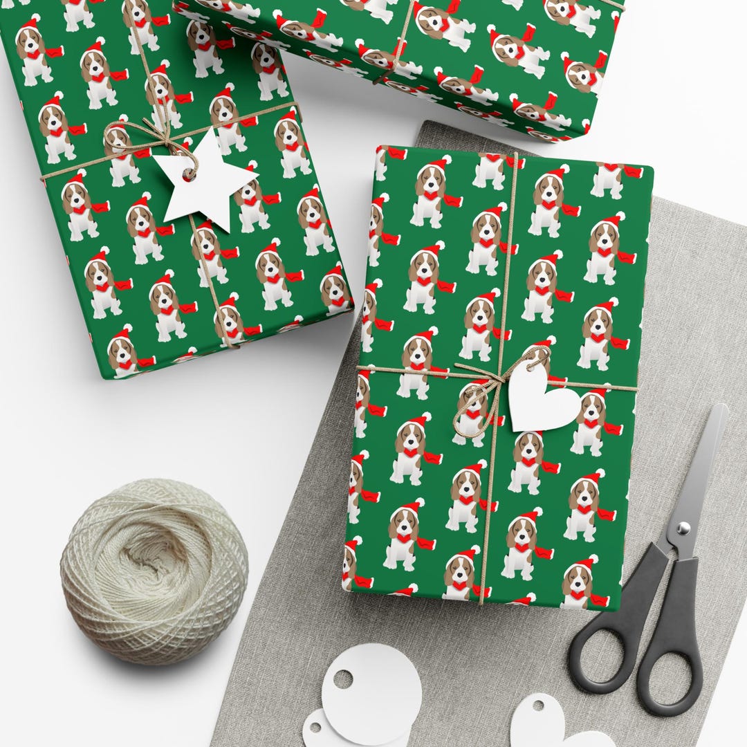Beagle Puppy Green Wrapping Paper - Etsy