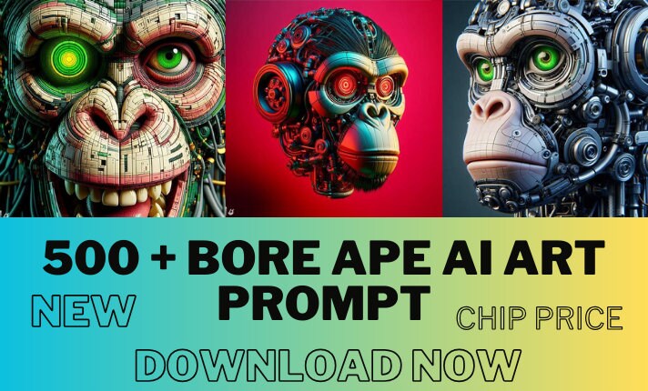 Exclusive Bore Ape NFT Art Collection Prompt List 500 +- Limited Edition Digital Masterpieces - Etsy