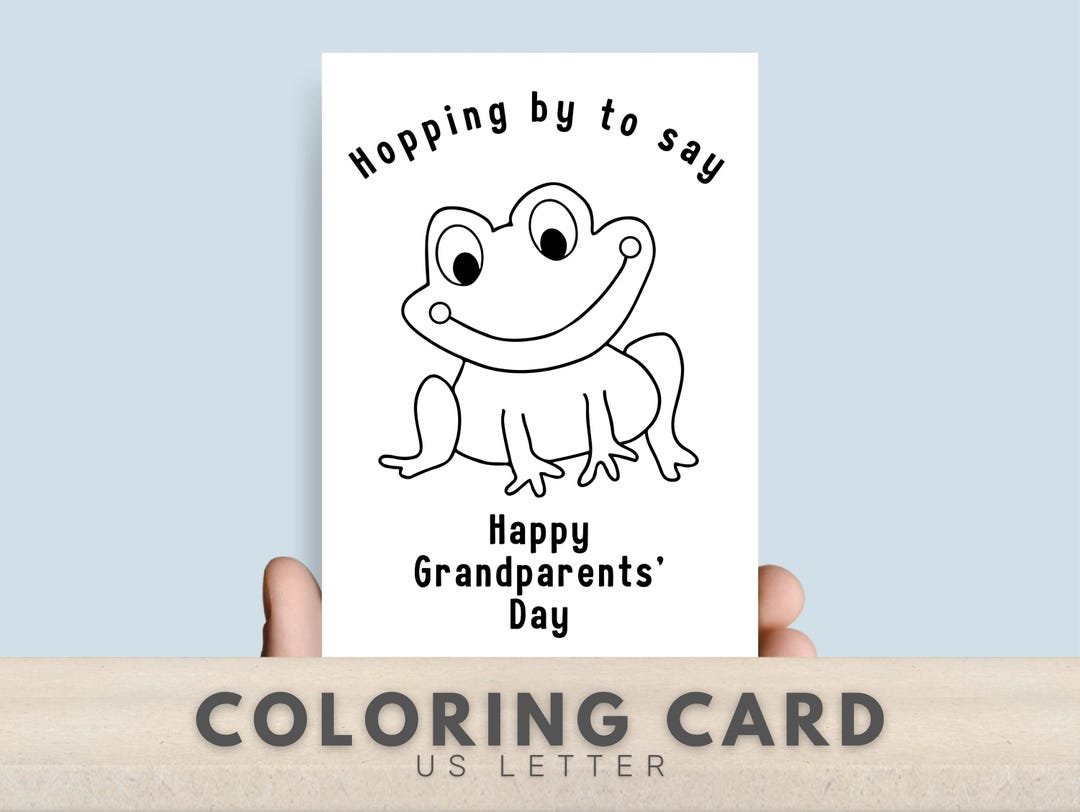 Grandparents Day Kids Craft Printable, Grandpa and Grandma Appreciation ...