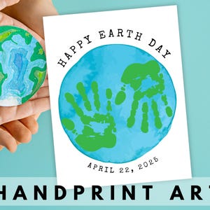 Printable Earth Day Handprint Activity for Toddlers, April 22nd Craft ...