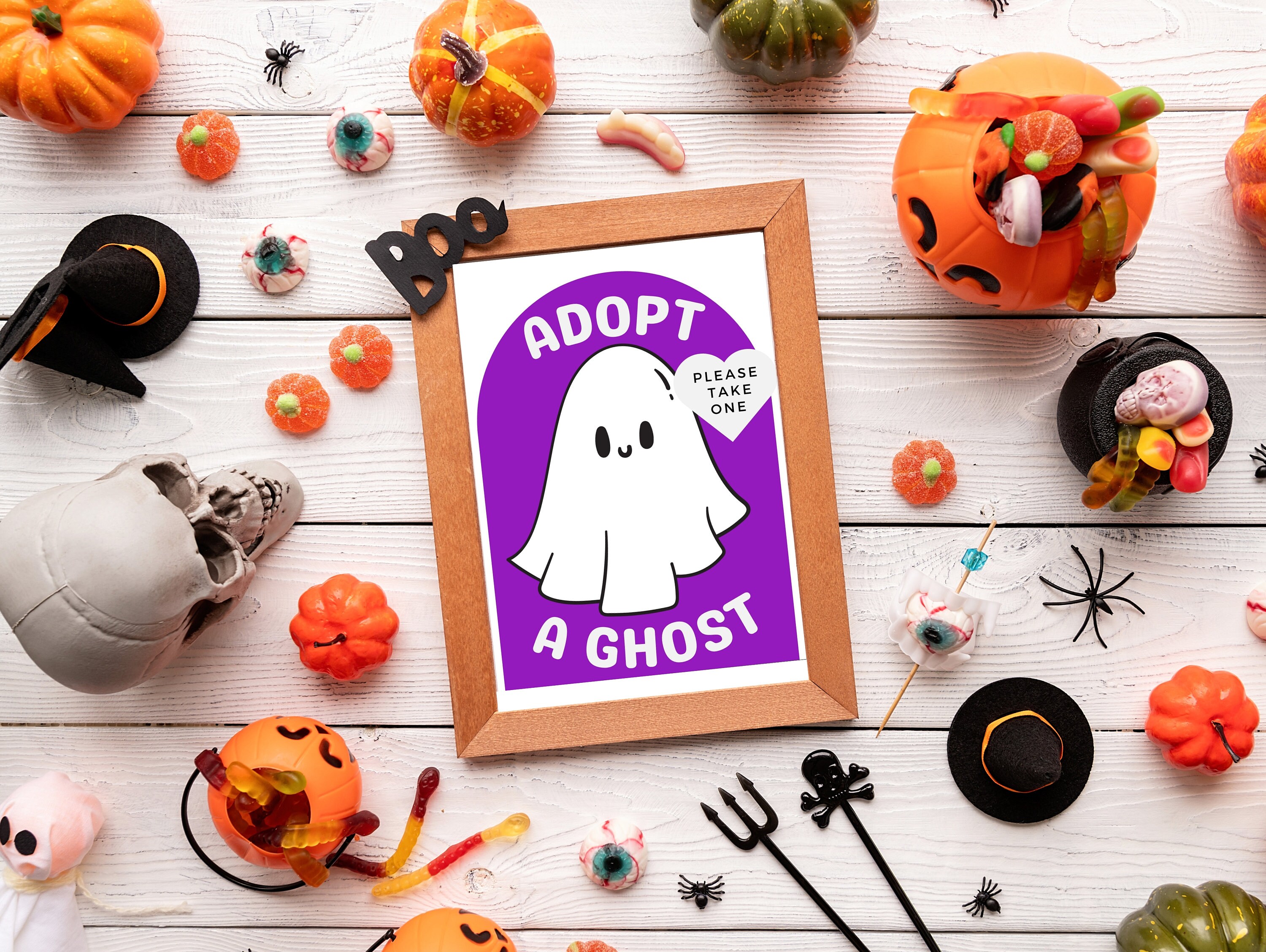 Adopt A Ghost Flyer Printable Spooky Fun Halloween Party - Etsy