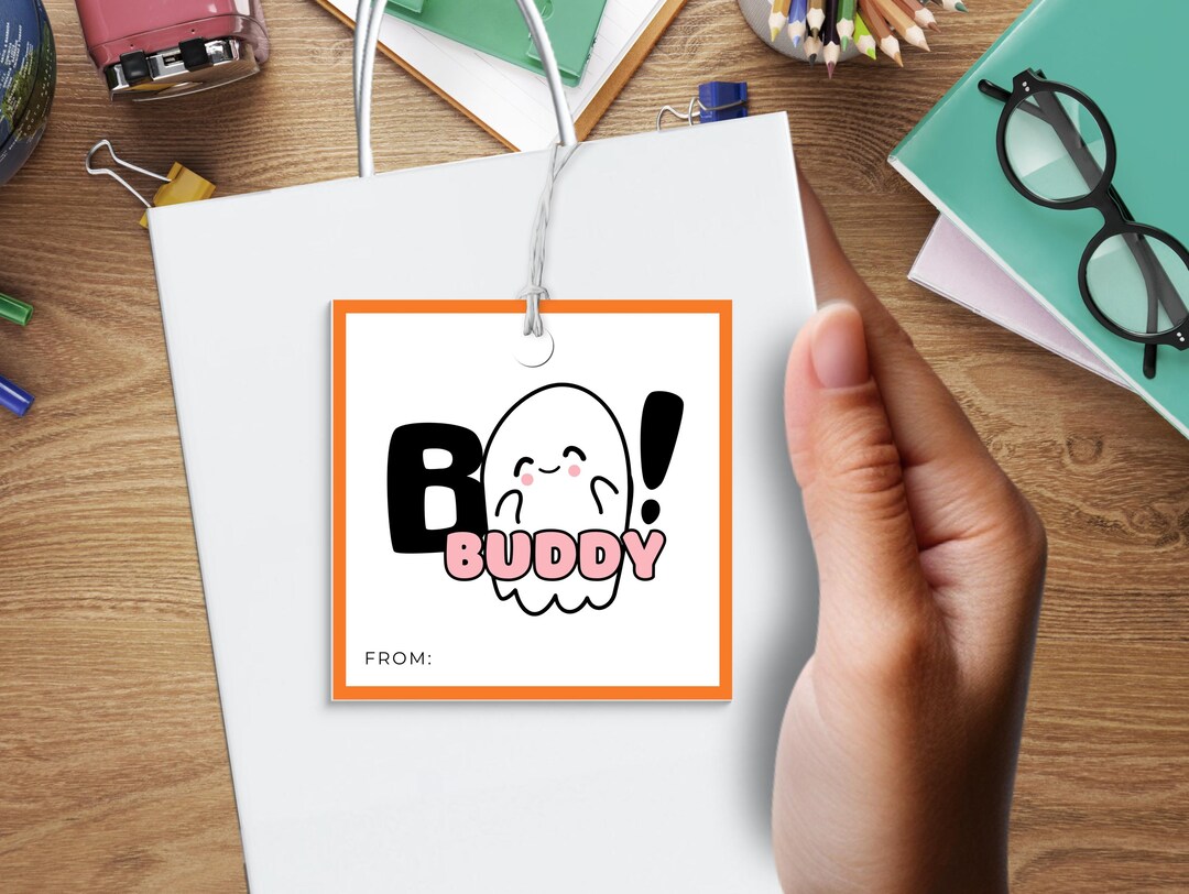Boo Buddy Gift Tag Printable, Co Worker Halloween Gift Exchange Treat ...