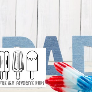 You're My Favorite Pop, Father’s Day Coloring Printable Card, Popsicle ...