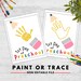 First Day of Preschool Handprint Printable, Preschool Craft Activity ...
