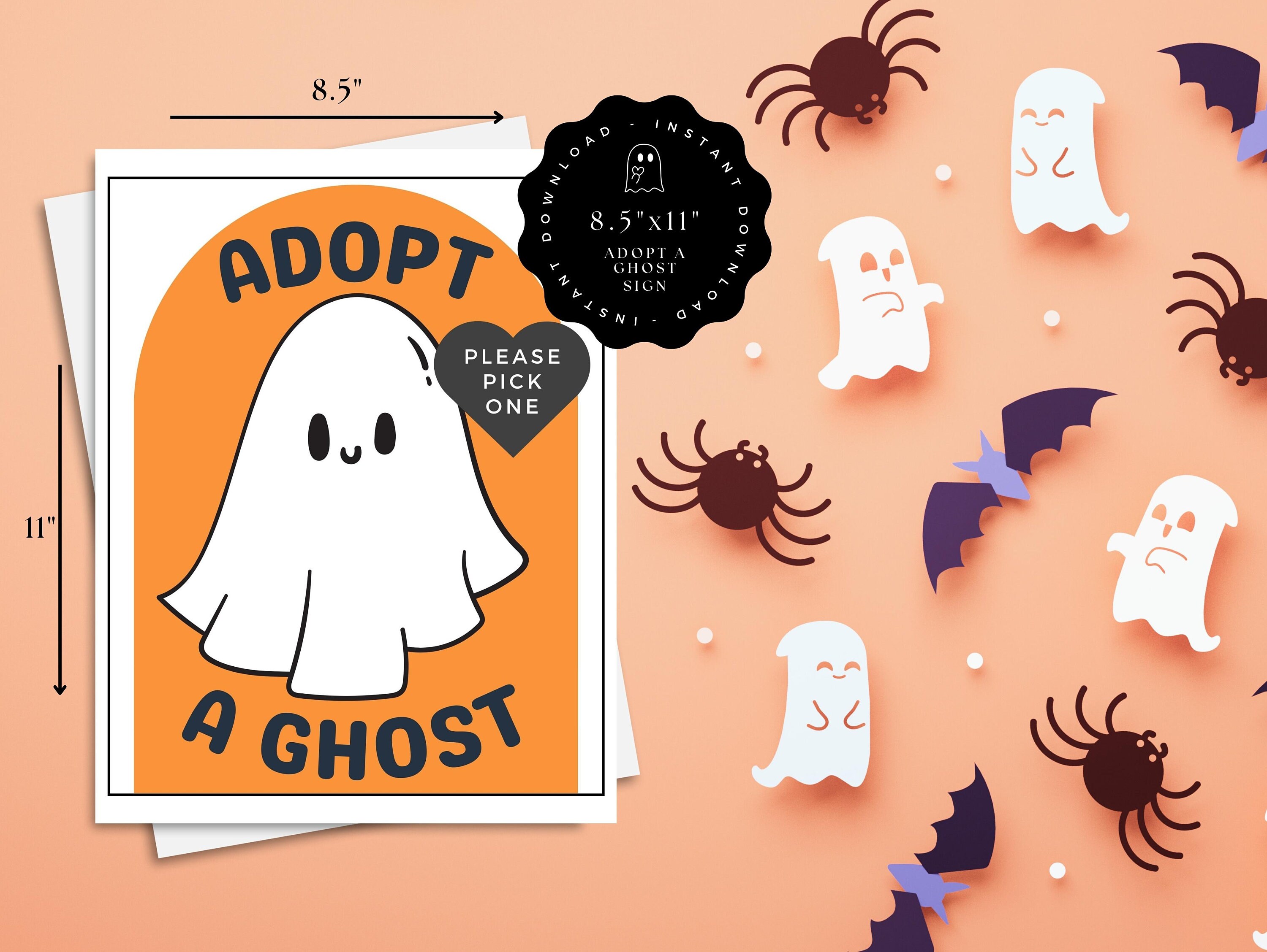 Adopt A Ghost Certificate and Sign Printable, Spooky Fun Happy ...