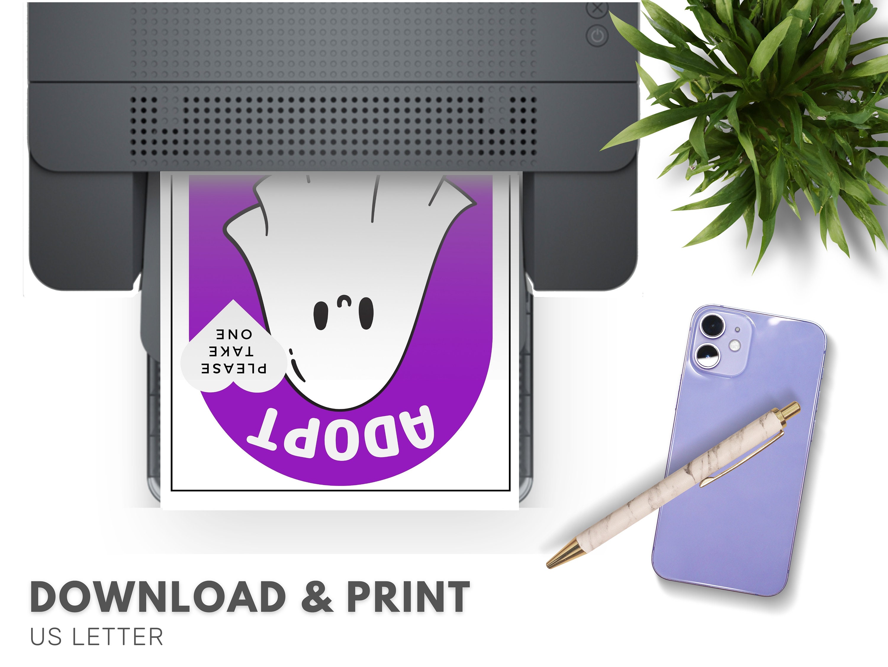 Adopt A Ghost Flyer Printable Spooky Fun Halloween Party - Etsy