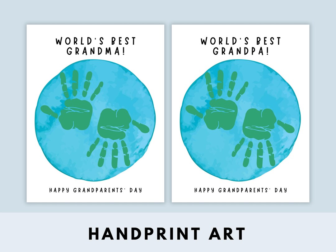 Grandparents Day Handprint Activity, Daycare Teacher Craft Printable ...
