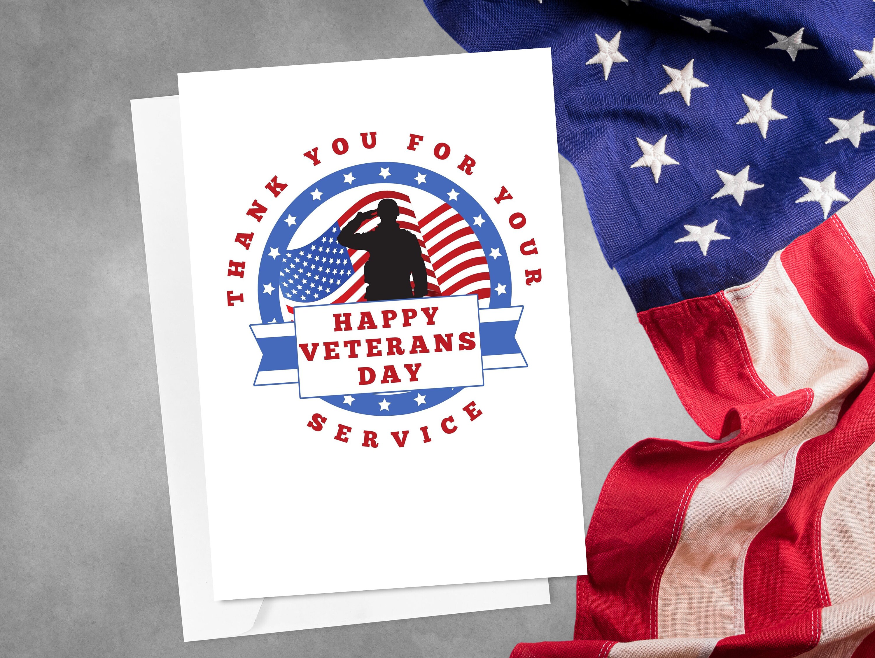 Happy Veterans Day Card Printable, Thank You for Your Service US ...