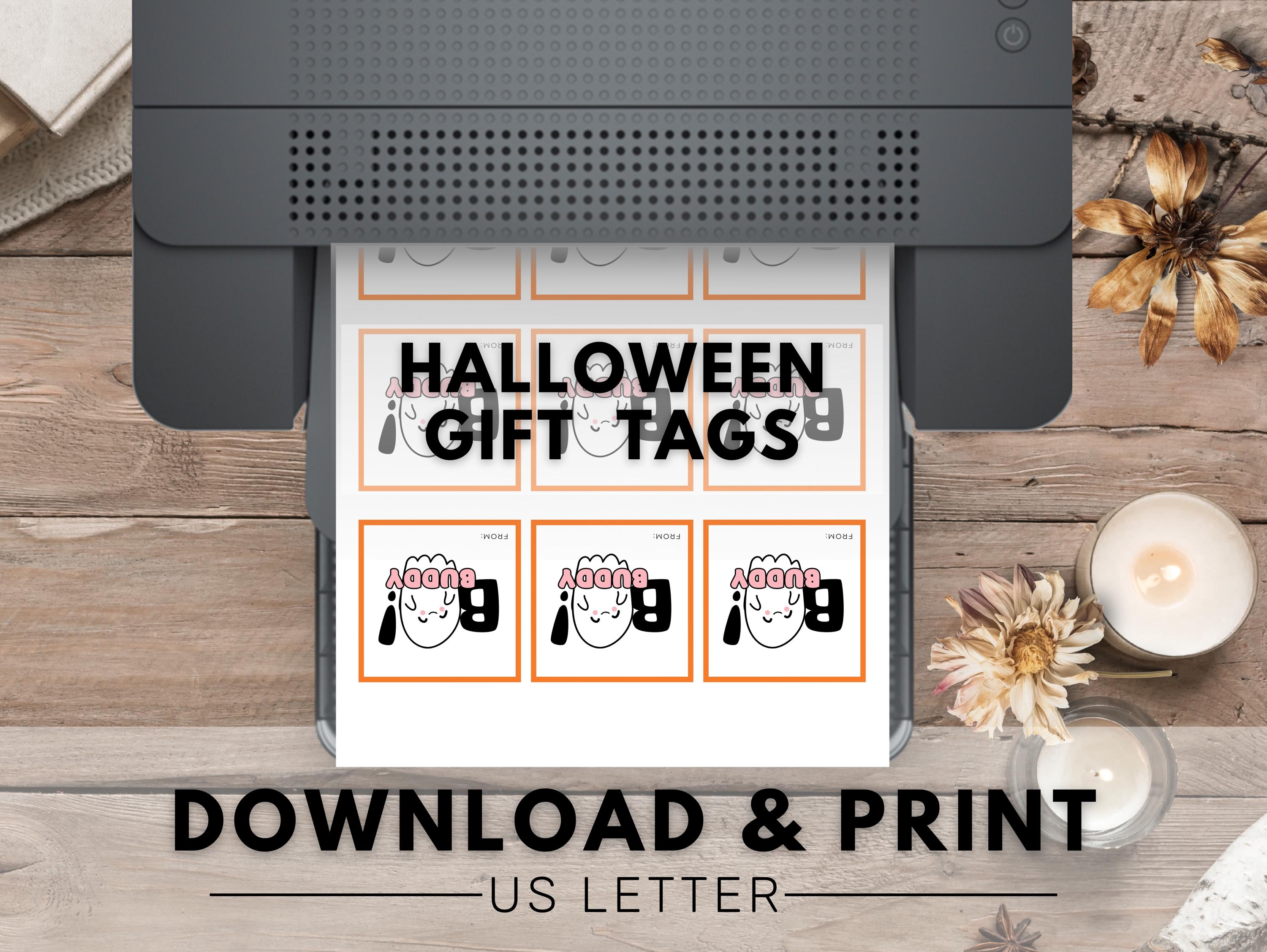 Boo Buddy Gift Tag Printable, Co Worker Halloween Gift Exchange Treat ...
