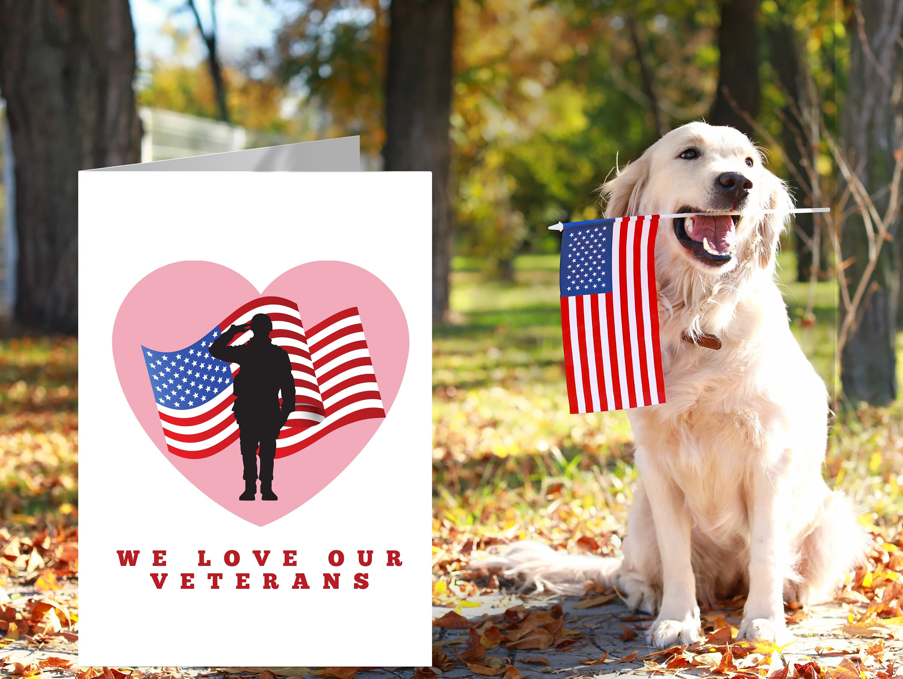 Valentine's Day Card for US Veterans, Printable V Day Thank You for ...