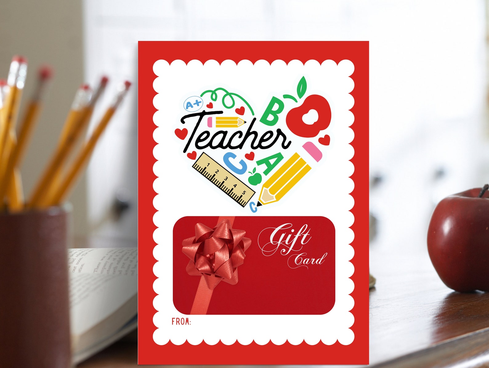 Teacher Appreciation Week Gift Card Holder, Teacher Coffee Gift Card ...