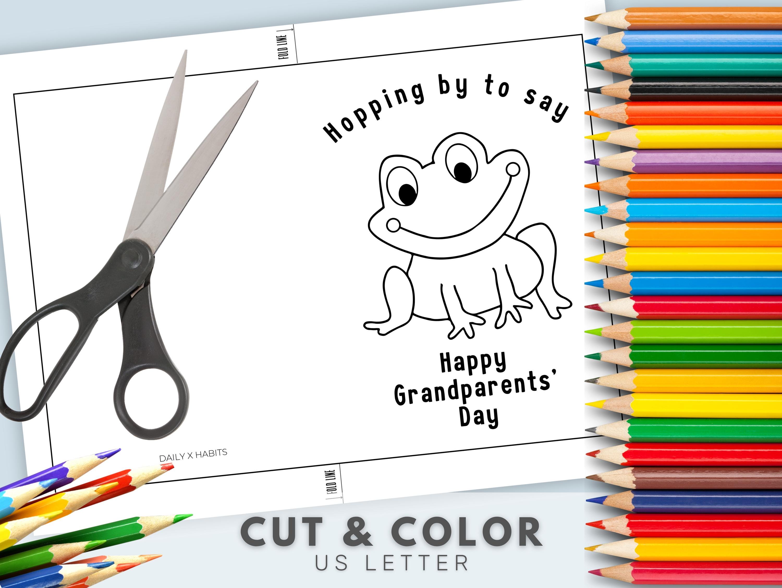 Grandparents Day Kids Craft Printable, Grandpa and Grandma Appreciation ...