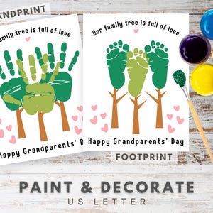Grandparents Day Handprint Activity, Daycare Teacher Craft Printable ...