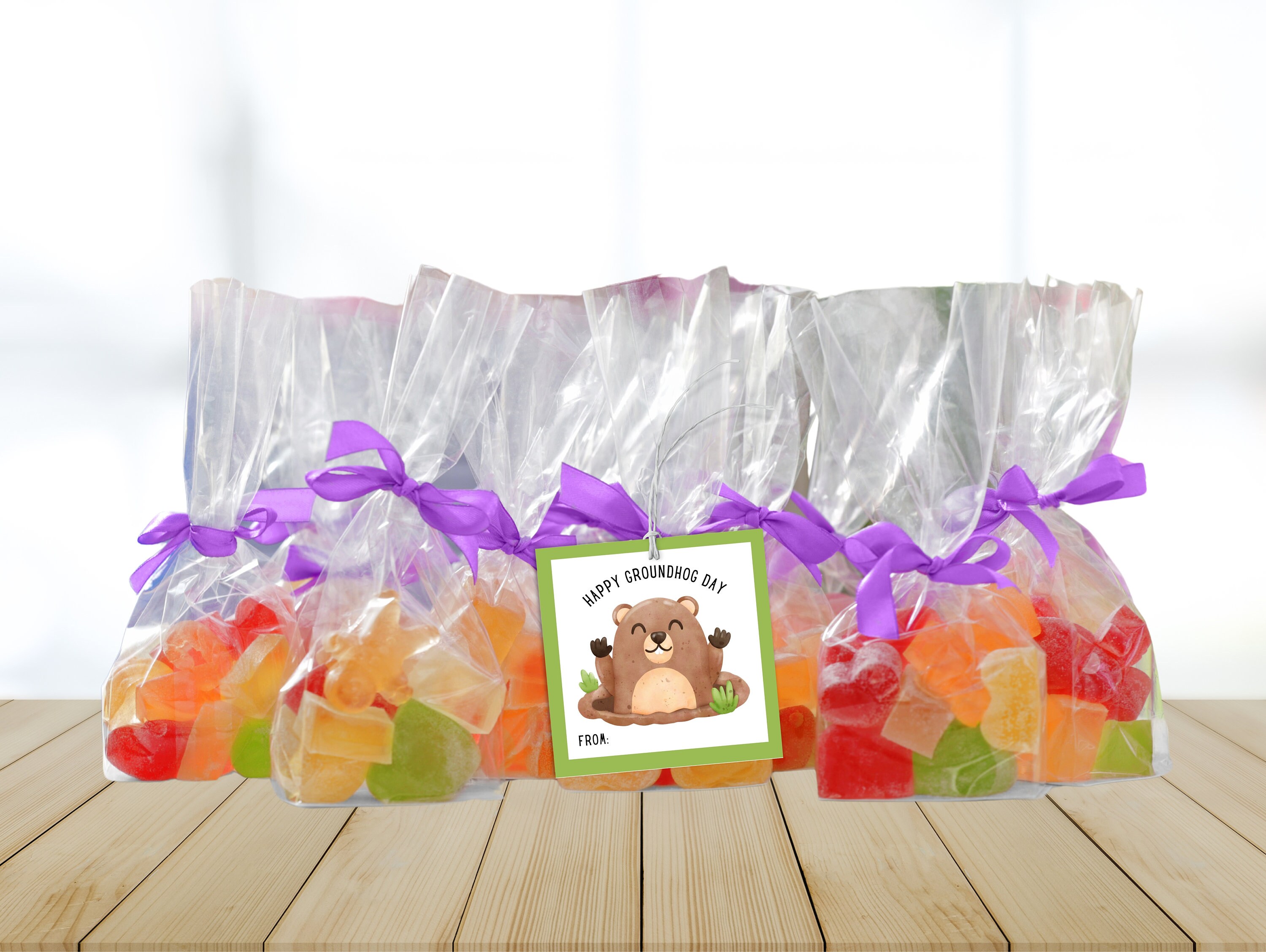 Groundhog Day Printable Gift Tag, School Treat Topper Card, Preschool ...