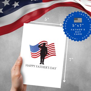 Military Dad Happy Father's Day Card From Kids or Spouse, Printable US ...