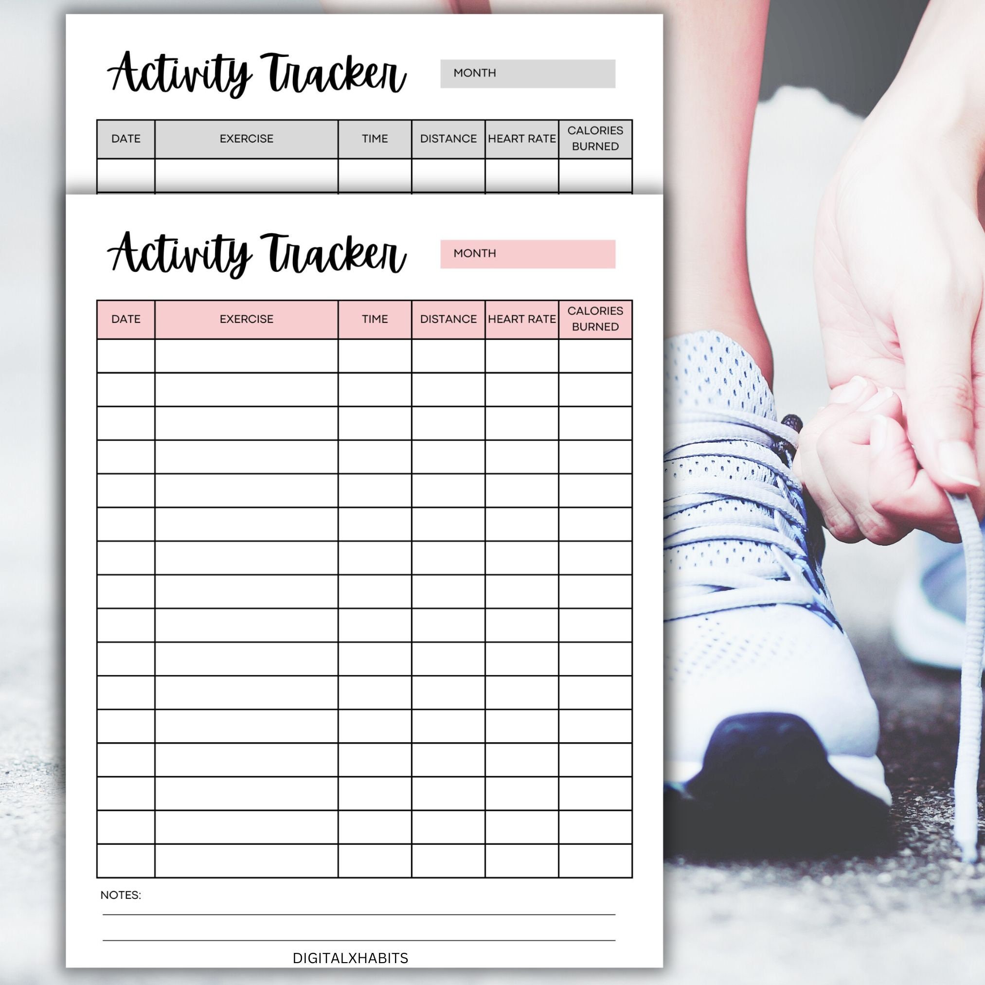 Printable Weekly Activity Tracker Aerobic Exercise and - Etsy