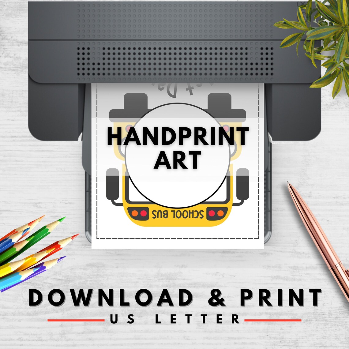 1st Day of Preschool Handprint Activity, Back 2 School Printable Craft ...