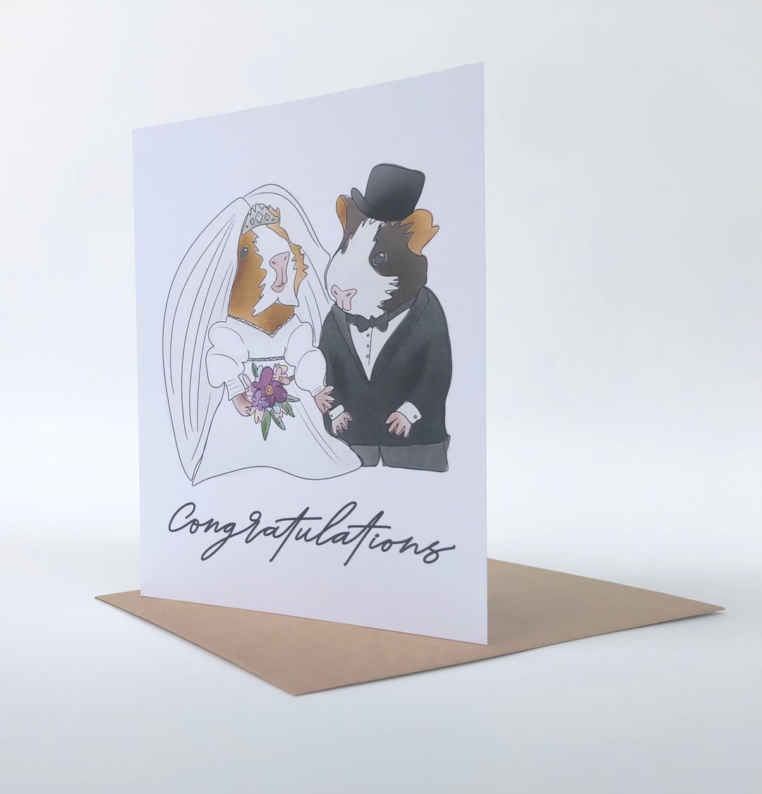 Guinea Pig Wedding Card Blank Inside - Etsy