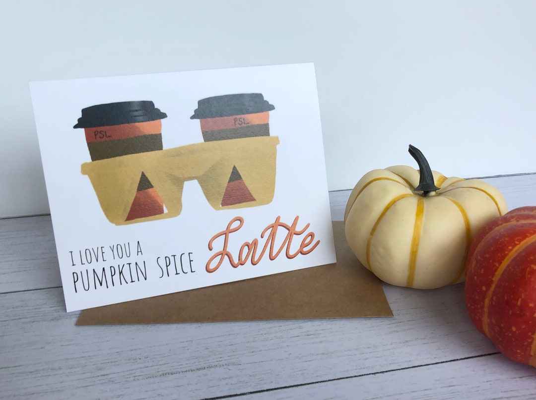 I Love You a Latte Pun Card - Etsy