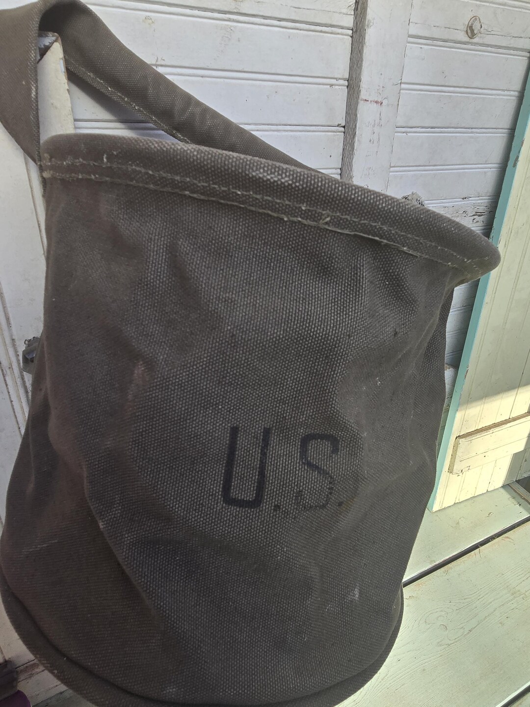 Vintage US Military Canvas Water Bucket - Etsy