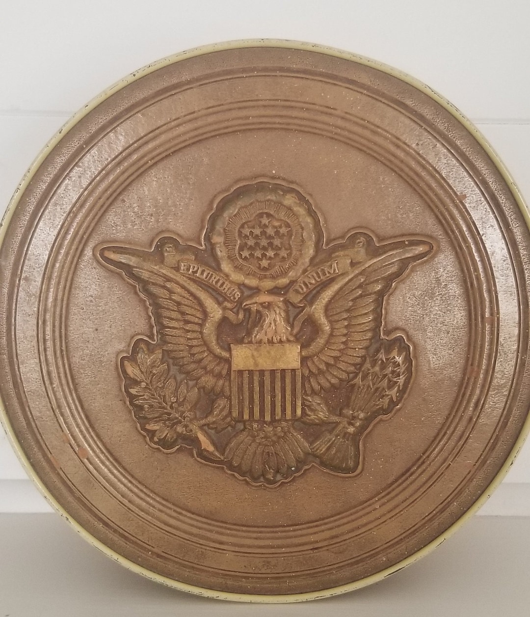 Antique, Leather Wrapped Tin From the 1930s With American Presidents ...