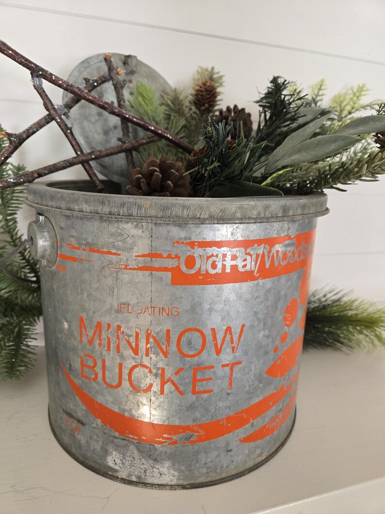 Antique Old Pal Minnow Bucket With Original Insert - Etsy