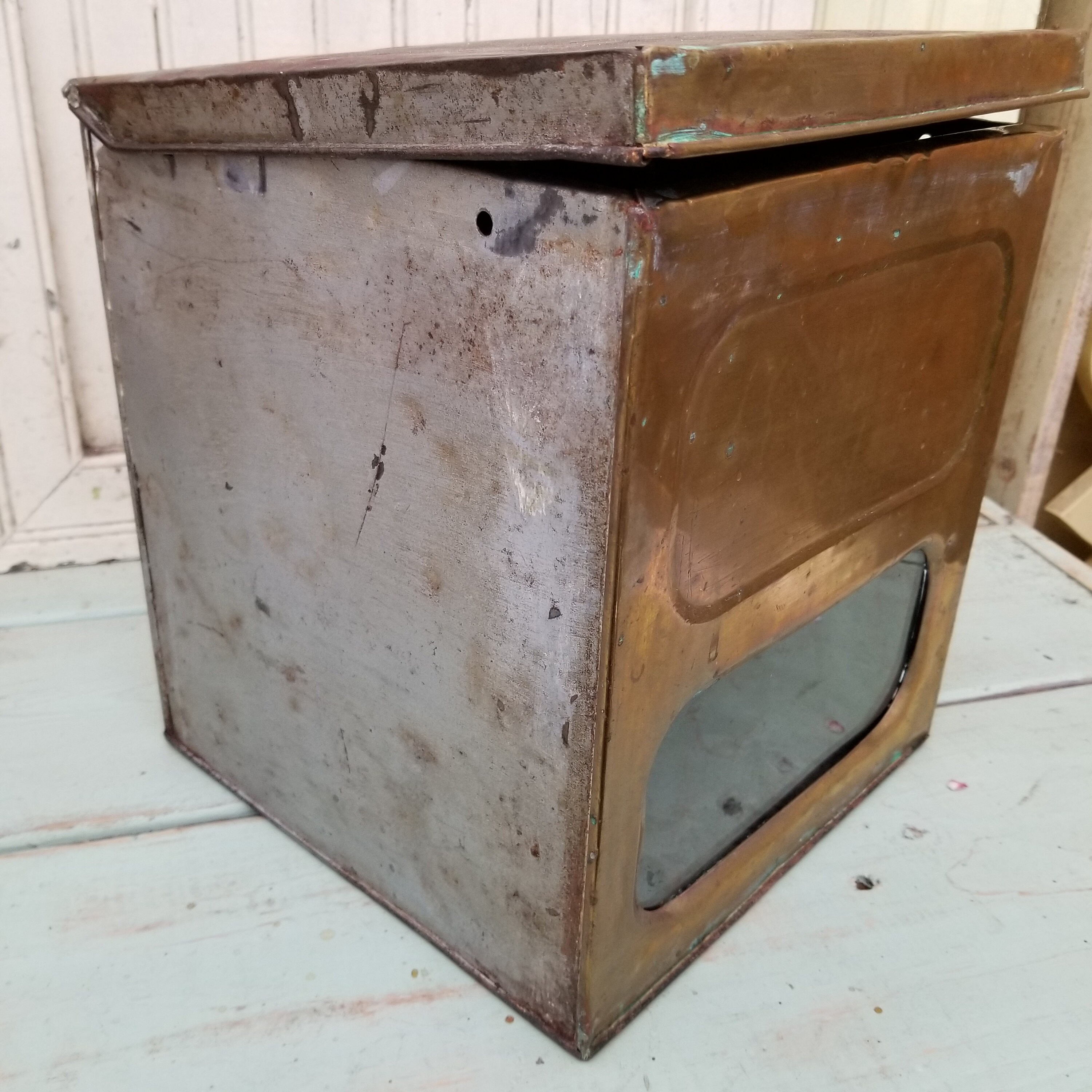 Antique Brass Biscuit Box, Old General Store Display Tin - Etsy