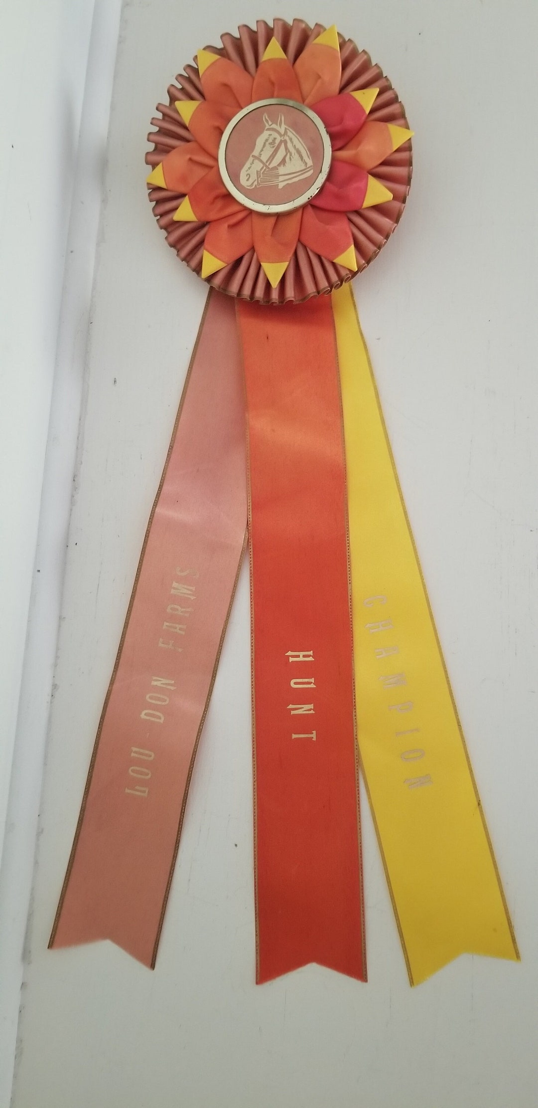 Vintage Horse Ribbon, Lou Don Farms, Hunt Club, Champion - Etsy