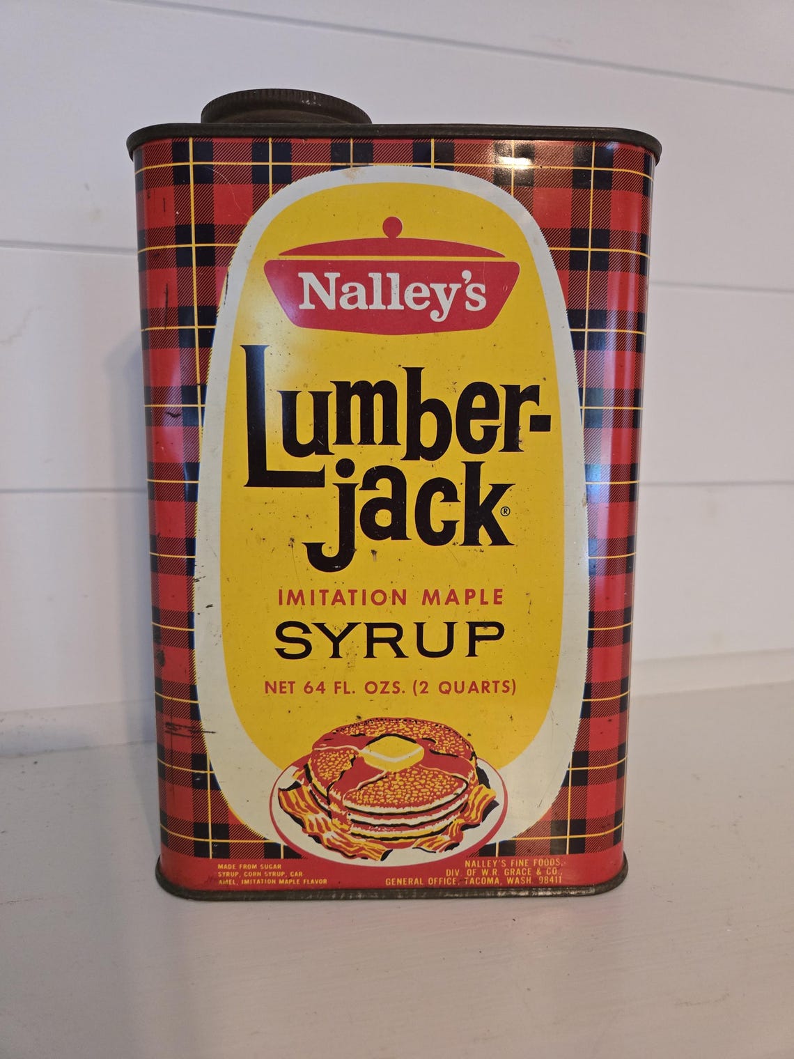 Vintage Lumberjack Maple Syrup Tin - Etsy