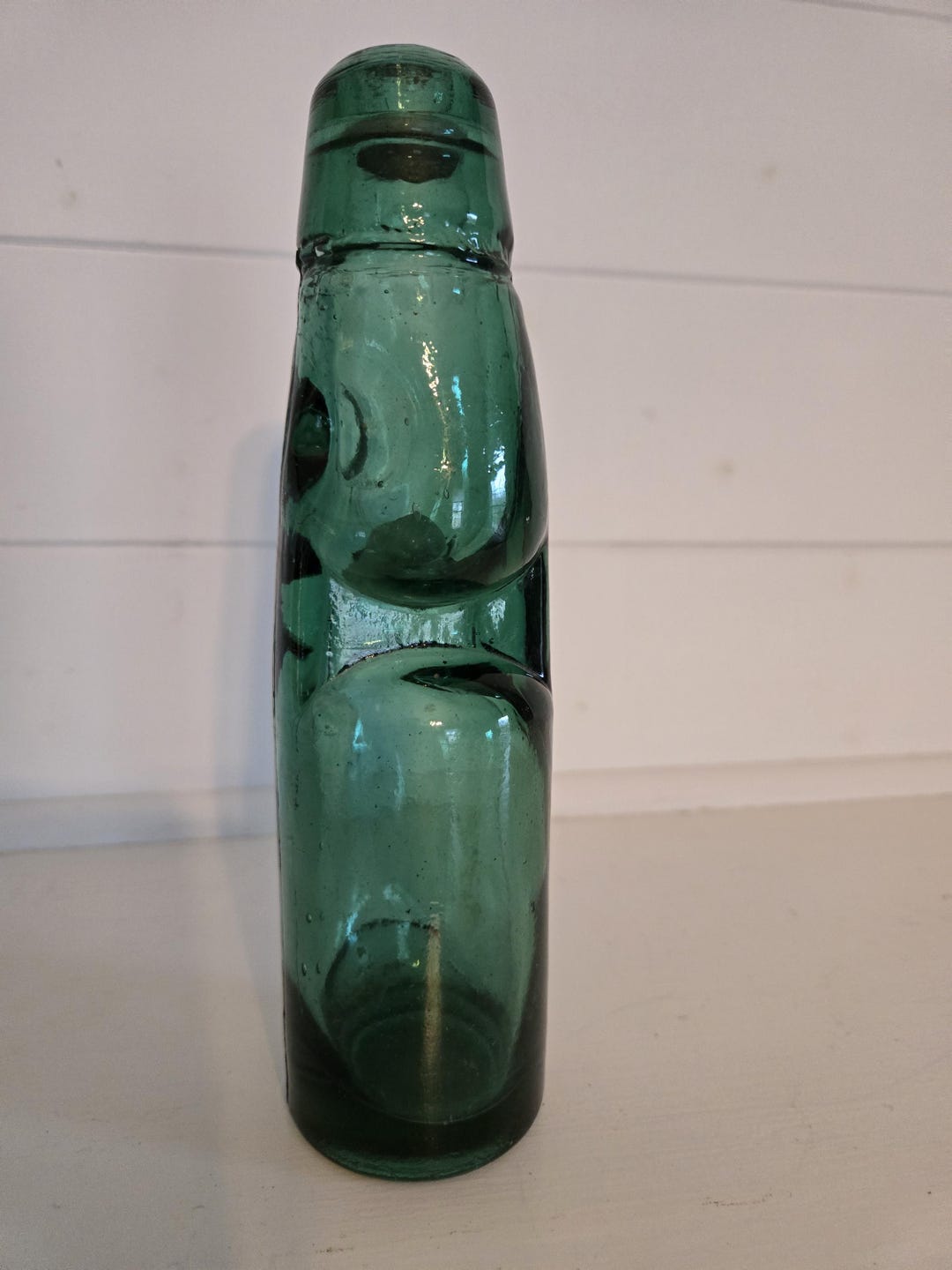 Antique "cod Bottle", Dark Aqua Glass - Etsy