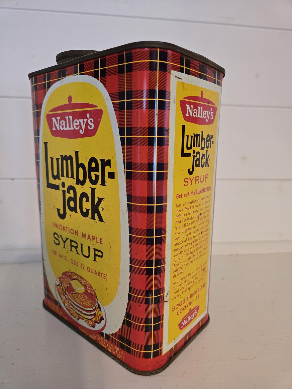 Vintage Lumberjack Maple Syrup Tin - Etsy