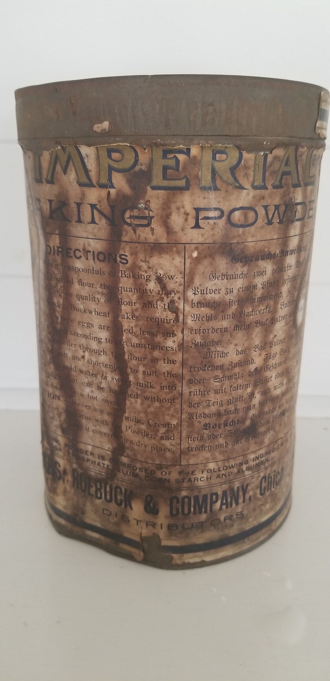 Antique Sears Roebuck Imperial Baking Powder Tin - Etsy
