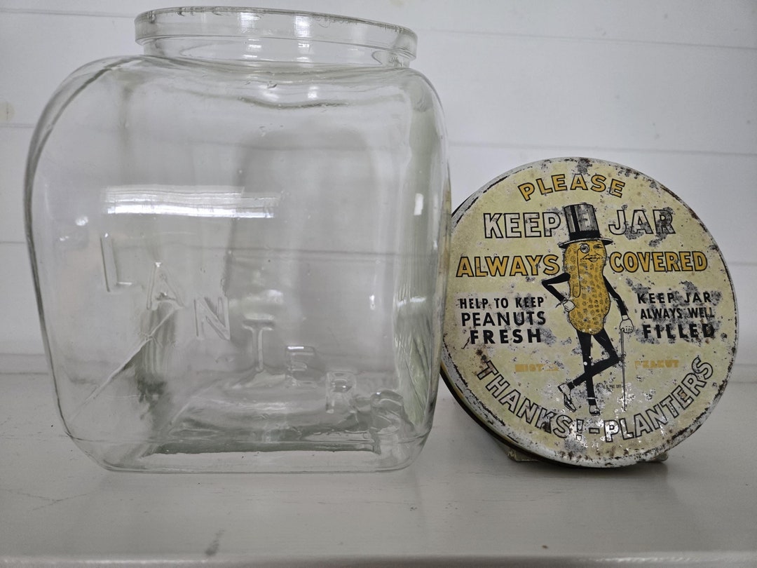 Antique Planters Peanut Store Display Glass Jar - Etsy