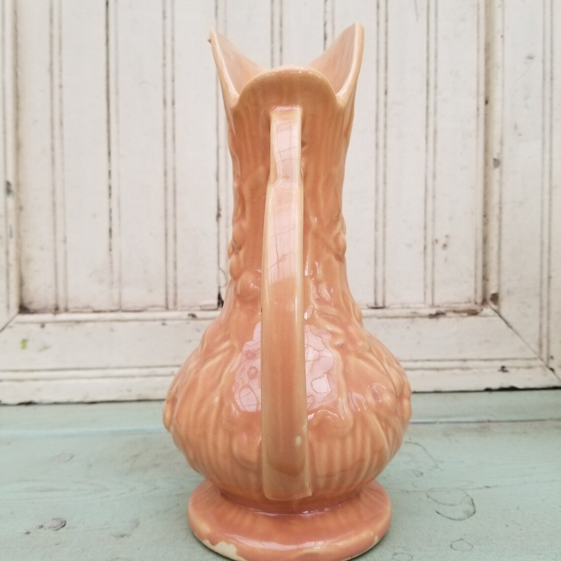Vintage Mccoy Vase or Pitcher in Coral Pink - Etsy