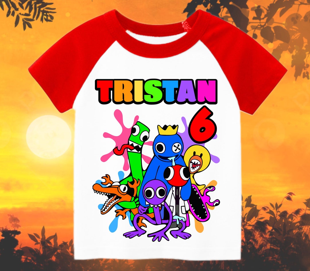 Rainbow Friends Personalized Birthday Boy, Birthday Girl, Raglan Shirt ...