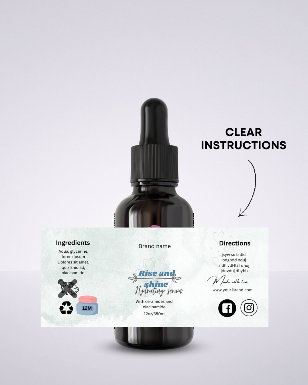 DIY Canva PRINTABLE EDITABLE Product Cosmetic Labels - Etsy