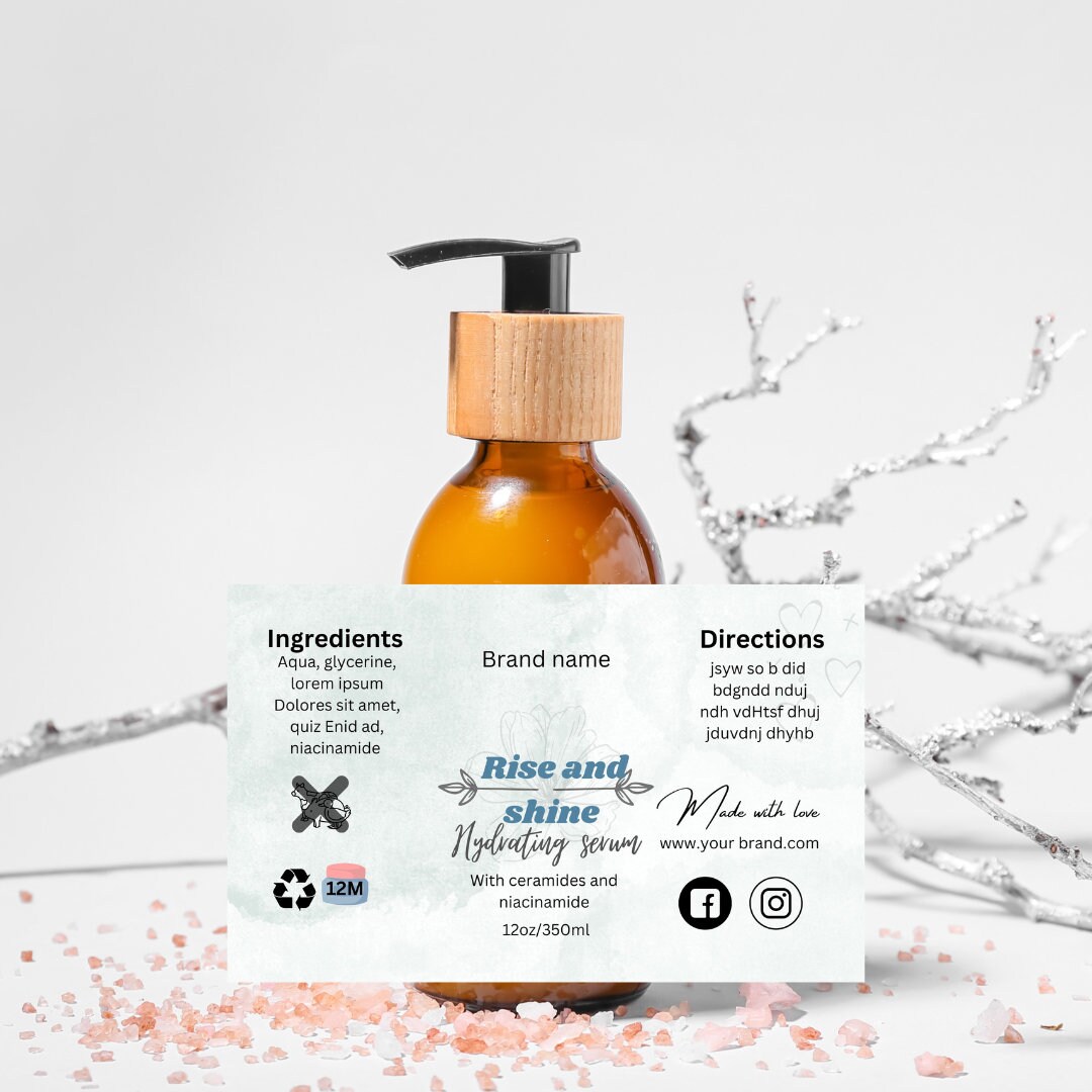 DIY Canva PRINTABLE EDITABLE Product Cosmetic Labels - Etsy
