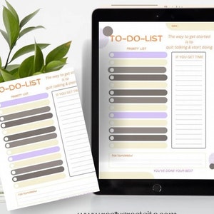 To Do List, Instant Download, Downloadable, Daily Checklist, Daily ...